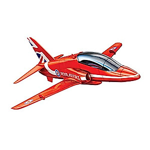 Airfix Quickbuild RAF Red Arrows Hawk Snap Together Plastic Model Kit J6018, Red & Black, 10 x 6 x 2 inches