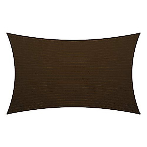 Amgo 12' x 12' Brown Square Sun Shade Sail Canopy Awning AGTAPS12, 95% UV Blockage, Water & Air Permeable, Commercial and Residential, 3 Years Warranty (We Make Custom Size)