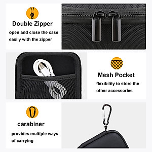 Elonbo Carrying Case for NETGEAR Nighthawk M1 MR1100 / M5 MR5200 / M6 / M6 Pro MR6500 5G Wireless WiFi Mobile Hotspot Router, Extra Interior Mesh Pocket Fits Cable, Black. (CASE ONLY)