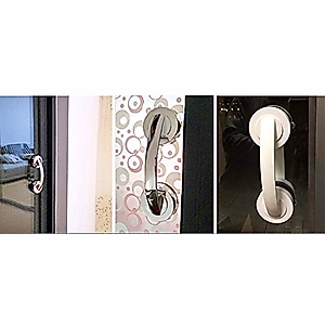 JanTeelGO Suction Grab Bar, Portable Suction Handle Bar Suction Grip Bar for Window Door Drawer Cabinet Mini Fridge Grab Puller (Silver)