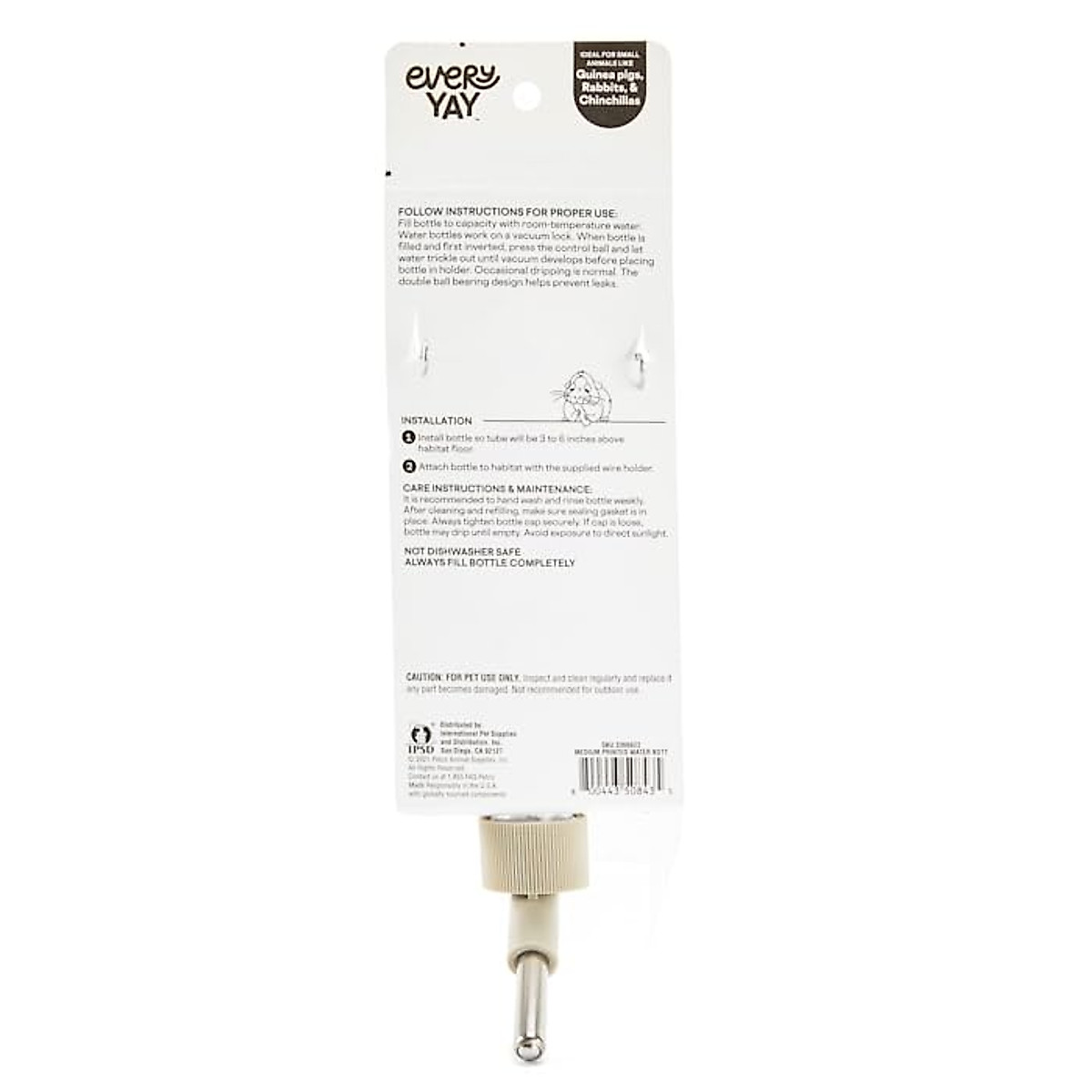 EveryYay Wet Your Whistle Small Animal Printed Water Bottle, Medium