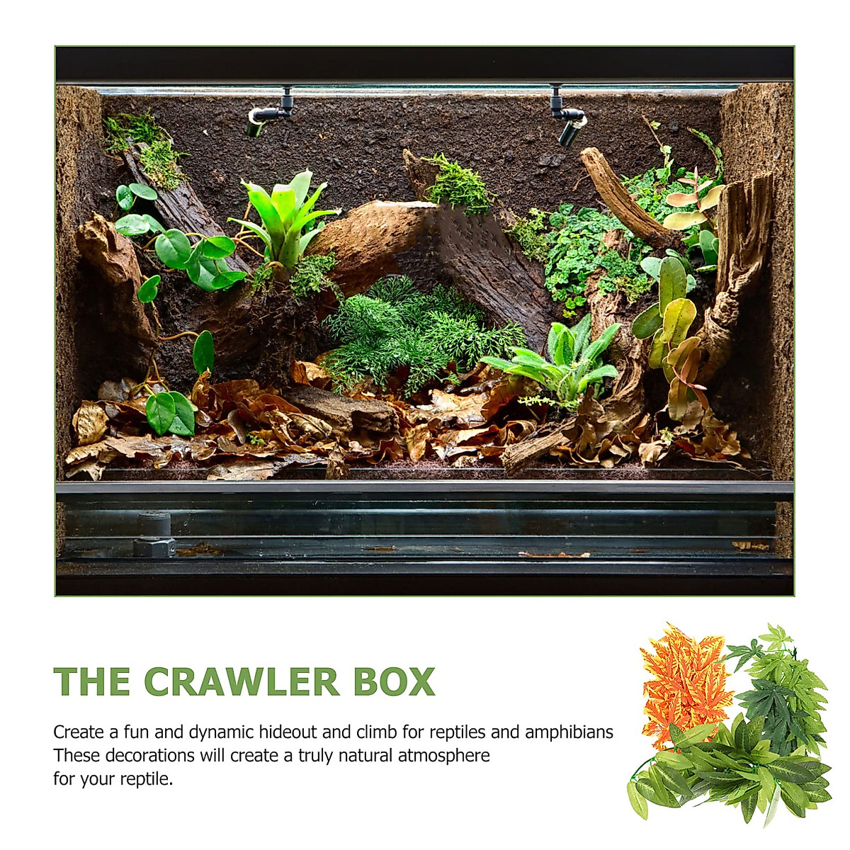 POPETPOP 3pcs Climbing Pet Box Rattan Suction Cup Artificial Plants Plant Ornament for Reptile Plants for Reptile Tank Reptile Fake Leaves Reptile Fake Plant Fake Plant Decor Reptile Plants