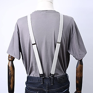 PAHVRION Y Back Hidden Suspenders for Men, Invisible Suspender for Untucked Men Adjustable Under the Shirt Suspenders
