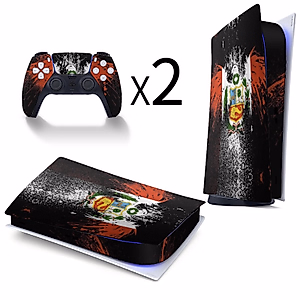 Peru Flag Compatible with PS5 Console and Controller Sticker Skin, Durable, Scratch-Resistant, and Bubble-Free (Digital Version)