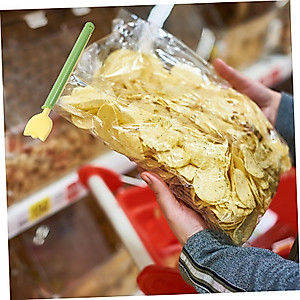 BUGUUYO Food Storage Clips 5 Pack Reusable Shape Yellow Chip Bag Clips Bread Bag Clips Candy Bags Clips