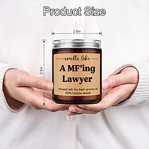 Miracu Badass Lawyer Candle, Lawyer Gifts for Women, Men - Funny Gifts for Law Students, Cool Gifts for Lawyers - Christmas, Law School Graduation Gifts, Future Lawyer Gifts, Law School Essentials