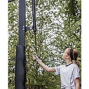 Silverback 60" In-Ground Basketball System with Adjustable-Height Tempered Glass Backboard and Pro-Style Breakaway Rim