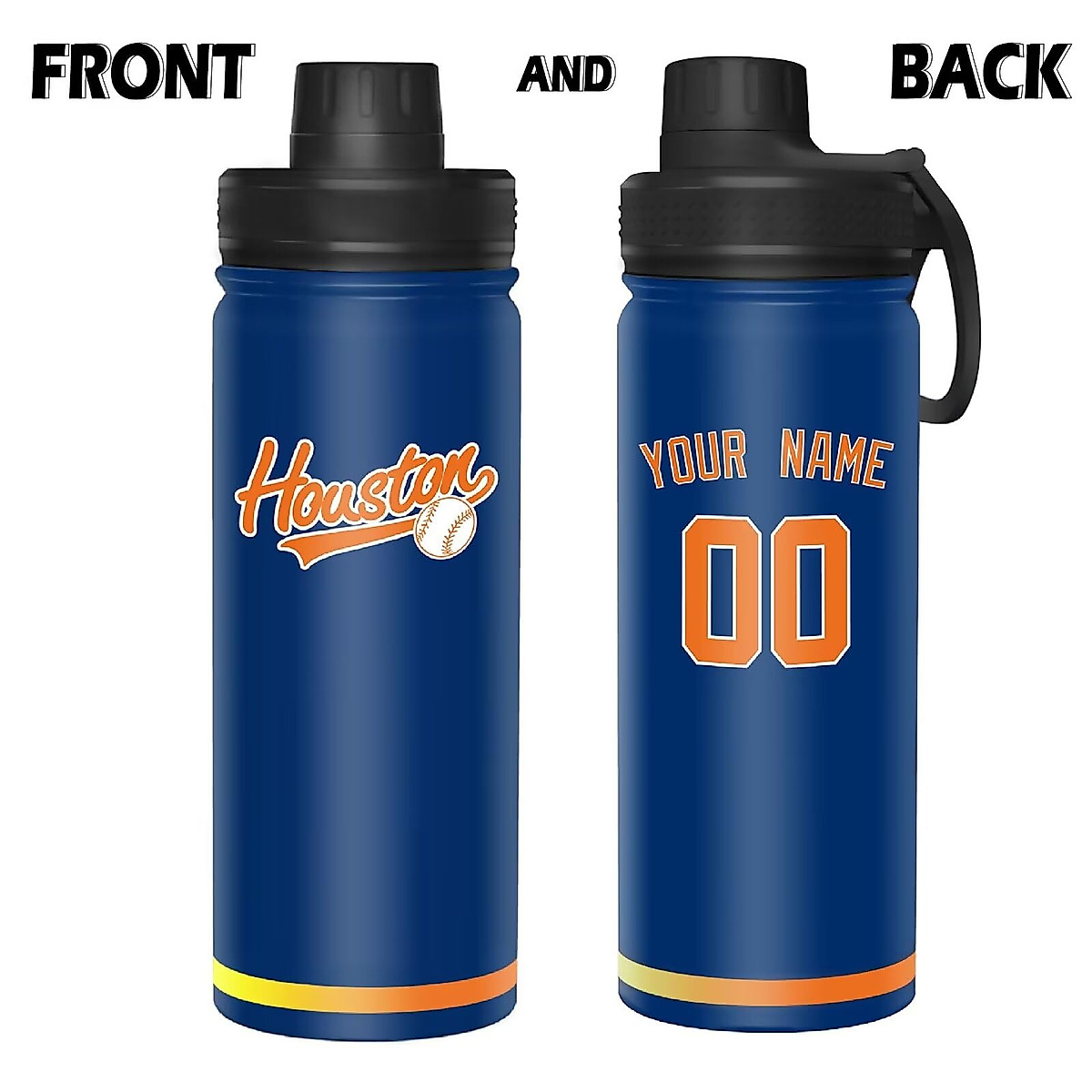 ANTKING Houston Tumbler Travel Mug Coffee Cup Custom Name Number for Men Women Youth Gifts