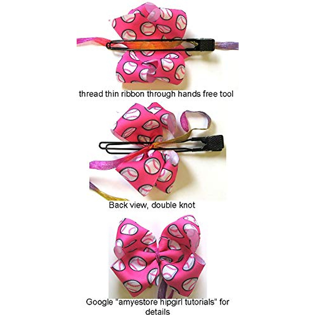 HipGirl Gift Wrapping Supplies - 2ct DIY Hair Bow Maker Hands Free Tool - Make Christmas Bows for Gift Wrapping Yourself. Make the Christmas Wrapping Gift Bows for Christmas Presents Easily
