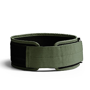 Gymreapers Quick Locking Weightlifting Belt for Bodybuilding, Powerlifting, Cross Training - 4 Inch Neoprene with Metal Buckle - Adjustable Olympic Lifting Back Support (Ranger Green, X-Large)