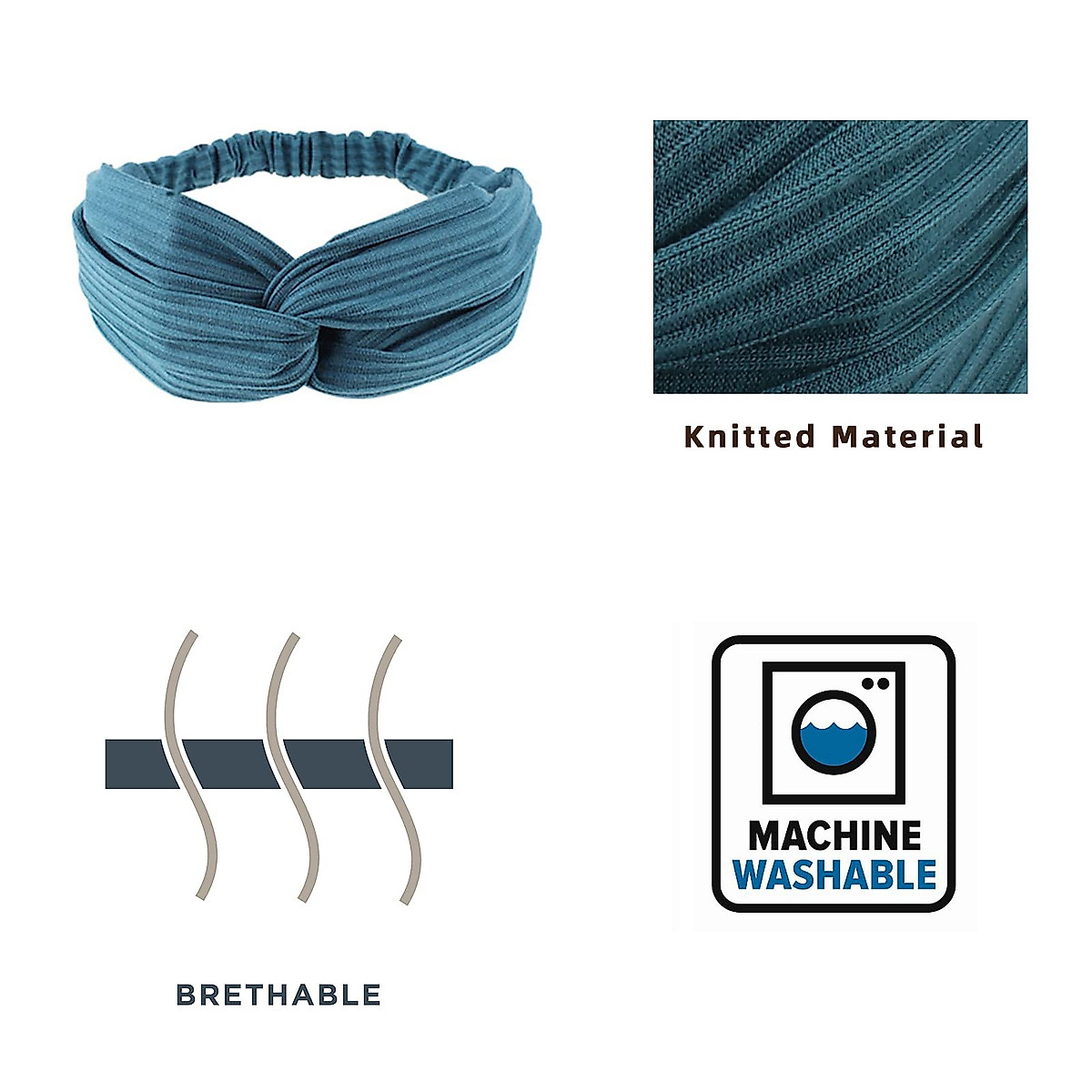 YARIEW 20 Pack Headbands for Women, Boho Headbands for Wigs, Non Slip Hair Bands, Headband Knotted Turban, Fashion Wide Headbands, Twisted Head Wrap Hair Accessories for Women, Gift for Hers