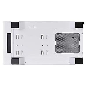 Thermaltake S100 Tempered Glass Snow Edition Micro-ATX mini-Tower Computer Case with 120mm Rear Fan Pre-Installed CA-1Q9-00S6WN-00, White