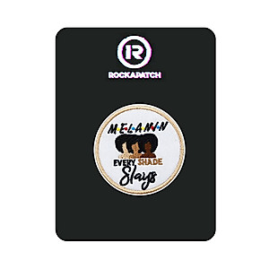 Melanin Every Shade Slays Embroidered Iron On Patch BLM Black Lives Matter