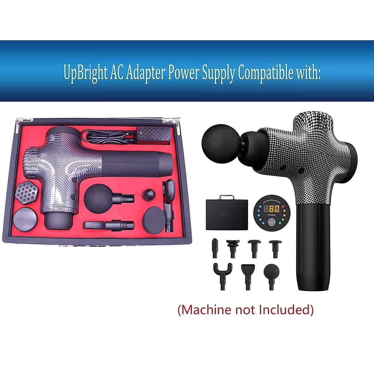 UpBright 16.8V AC/DC Adapter Compatible with Kitma Nitro Percussion Massage Gun Deep Tissue Muscle Messager 16.8VDC 1A 2600mAh Li-ion Battery Charger DC16.8V 1000mA Power Supply Cord Cable Mains PSU