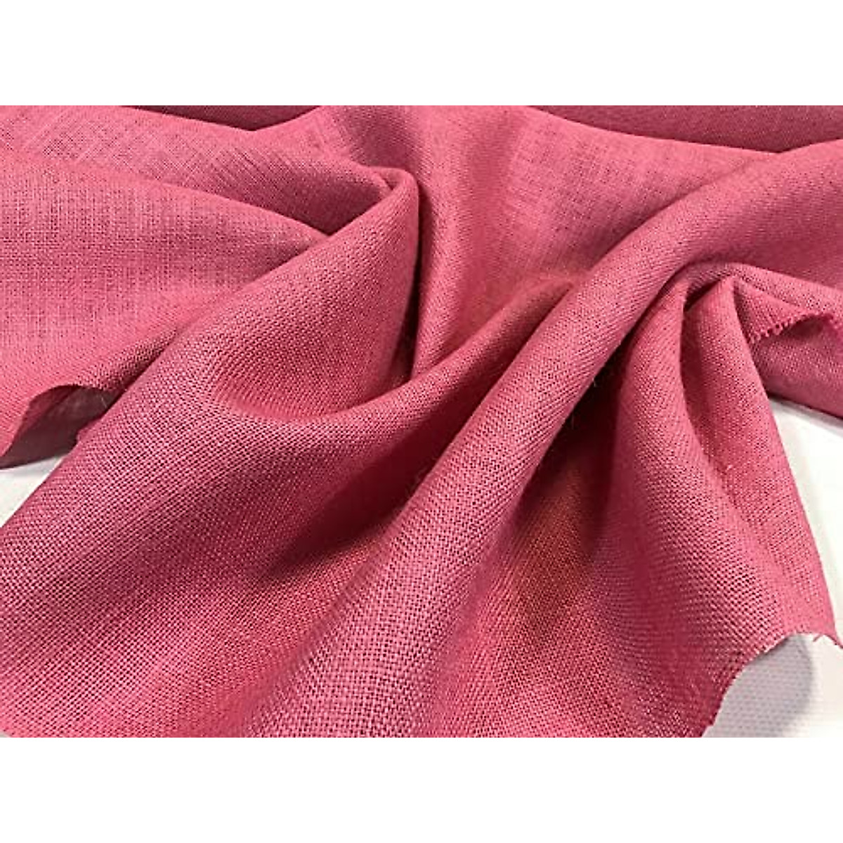 USA Fabric Store Jute Burlap Fabric Rose Pink 58" Wide 11 OZ Premium 100% Upholstery by The Yard