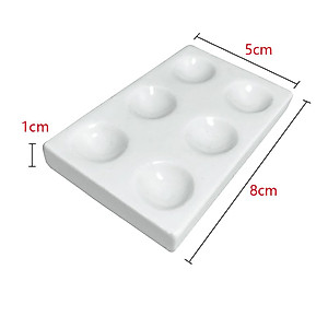 1PC White Porcelain Spot Plate 6 Wells Laboratory Spotting Reaction Plate Best for Laboratory Chemical Experiment Testing