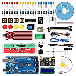 Keywish Compatible with Arduino mega 2560 Scratch Starter Kit,Super Base Kit for ATmega328P with 15 Lessons Tutorial Compatible with Arduino IDE Mixly Scratch Mblock Graphical Programming