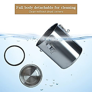 Tanjiae Compact Stainless Steel 100% Airtight Canisters Sets for Small Kitchens | Metal Food Storage Containers with Lids Sealed - Keep Flour, Sugar, Coffee, Tea Fresh for Months (18+35+56 fl oz)