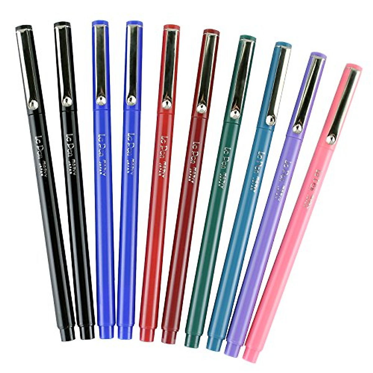 Uchida 430010A , Le Pen, 0.3 Millimeter point, Pen Set, 10 Pack, Multicolor