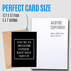 Original and funny card for dad from son, daughter or wife with envelope | Inappropriate gag card for Father's Day, Birthday, Anniversary, Christmas or for new father