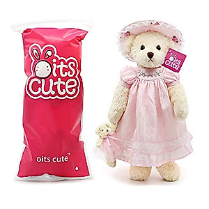 oitscute Teddy Bears Baby Cute Soft Plush Stuffed Animal Toy for Girl Women 16" (Pink Lace)