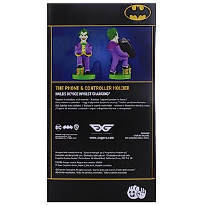 Exquisite Gaming: Warner Bros: Joker - Original Mobile Phone & Gaming Controller Holder, Device Stand, Cable Guys, Licensed Figure, Small