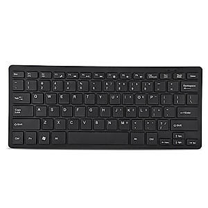 Wired Gaming Keyboard, Universal Mini USB Wired Silent Ultra-Thin 78 Keys Keyboard for Desktop Computer Laptop PC(Black)