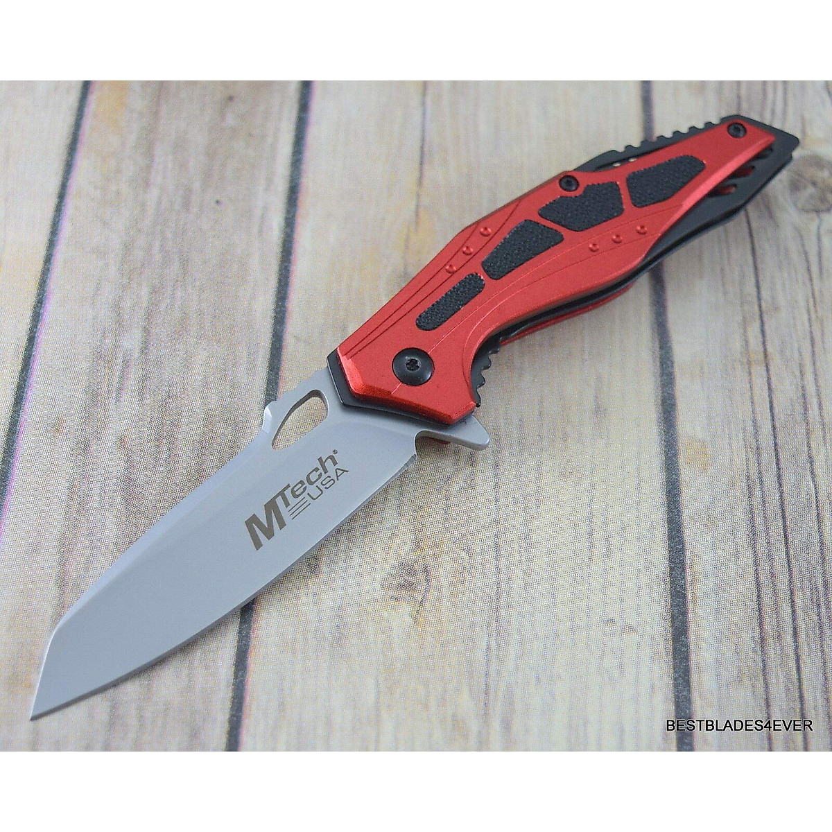 Mtech Tactical Stainless Steel Open Folding Pocket Knife With Clip - 7.75 Inch Outdoor Survival Hunting Knife for Camping by Survival Steel