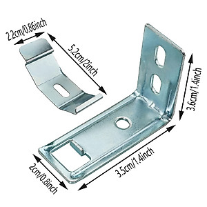 AXLIZER 4Sets Vertical Blinds L-Shaped Brackets Vertical Blinds Mounting Bracket, Clip Blind Extension Frame