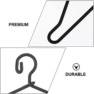 SAFIGLE 25pcs Simple Sturdy Miniature Dress for House Small Coat Clo Hangers Plastic Holders Clothes Black Outfit Holding Rack Clothing Mm Practical Support Hanging Wire Accessories