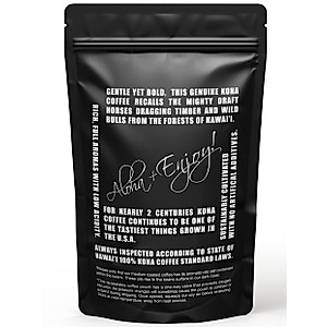 Farm-fresh: 100% Kona Coffee - Medium Roast - Arabica Whole Beans - 1 Lb or 16 oz Bag - Blue Horse 100% Kona Coffee from Hawaii