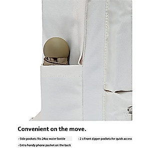 HotStyle DAYBREAK Casual Backpack, Stylish for School, Travel & College, Beige white