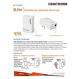 Comtrend Powerline Ethernet +PoE Adapter (PG-9172PoE)