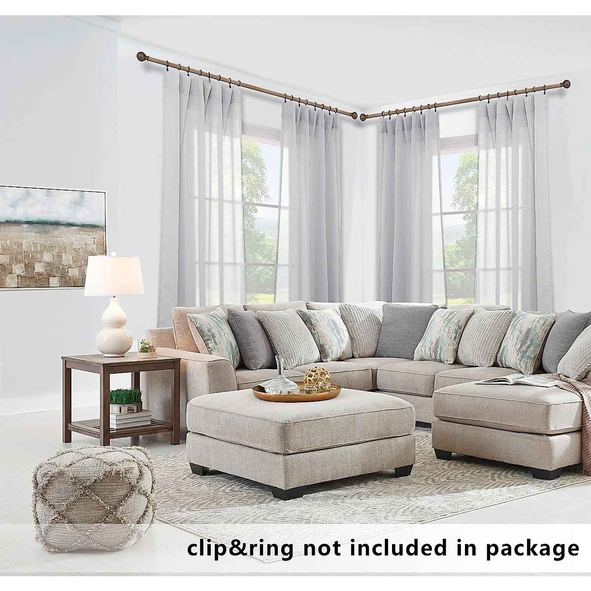 koufall Gray Linen Look Curtains 96 ines Long Set of 2 Rod Pocket Elegant Woven Textured Voile Sheer Drapes for Bedroom Living Room Patio Sliding Door Home Office Backdrop 52x96 in Length Silver Grey