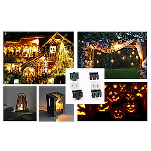 Aniai 25 Pack Vampire Plugs, Female Plug End Replacement, Electric Plugs, Extension Cord Replacement Ends for Garden Decor Lights, Extension Wire