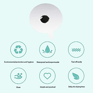 900 PCS 1 Inch Disposable Eyelash Glue Holder Pallet Stickers Pads Waterproof Glue Aluminum Foil Stickers with 2 PCS Eyelash Extension Jade Stone