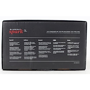 Blue Microphone Blackout Spark SL XLR Condenser Microphone Recording, Streaming, Podcasting, Gaming, Large-Diaphragm Cardioid Capsule, Shockmount and Protective Case