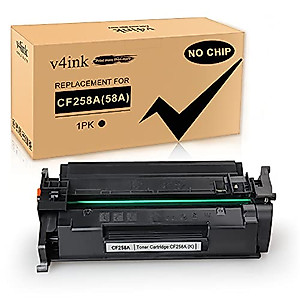 V4INK Compatible 58A Toner Cartridge NO-CHIP Replacement for HP 58A 58X CF258A Toner for HP Pro M404dn M404dw M404n MFP M428fdw M428fdn M428dw M430F M406DN M304 M404 M428 Printer (OEM CHIP NEEDED)