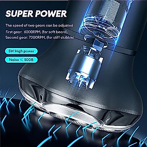 CkeyiN Man’s Electric Shaver, Rechargeable Cordless Foil Shaver Razor with Replaceable Foil Head, Multifuctional Wet & Dry Foil Shaver (Grey)