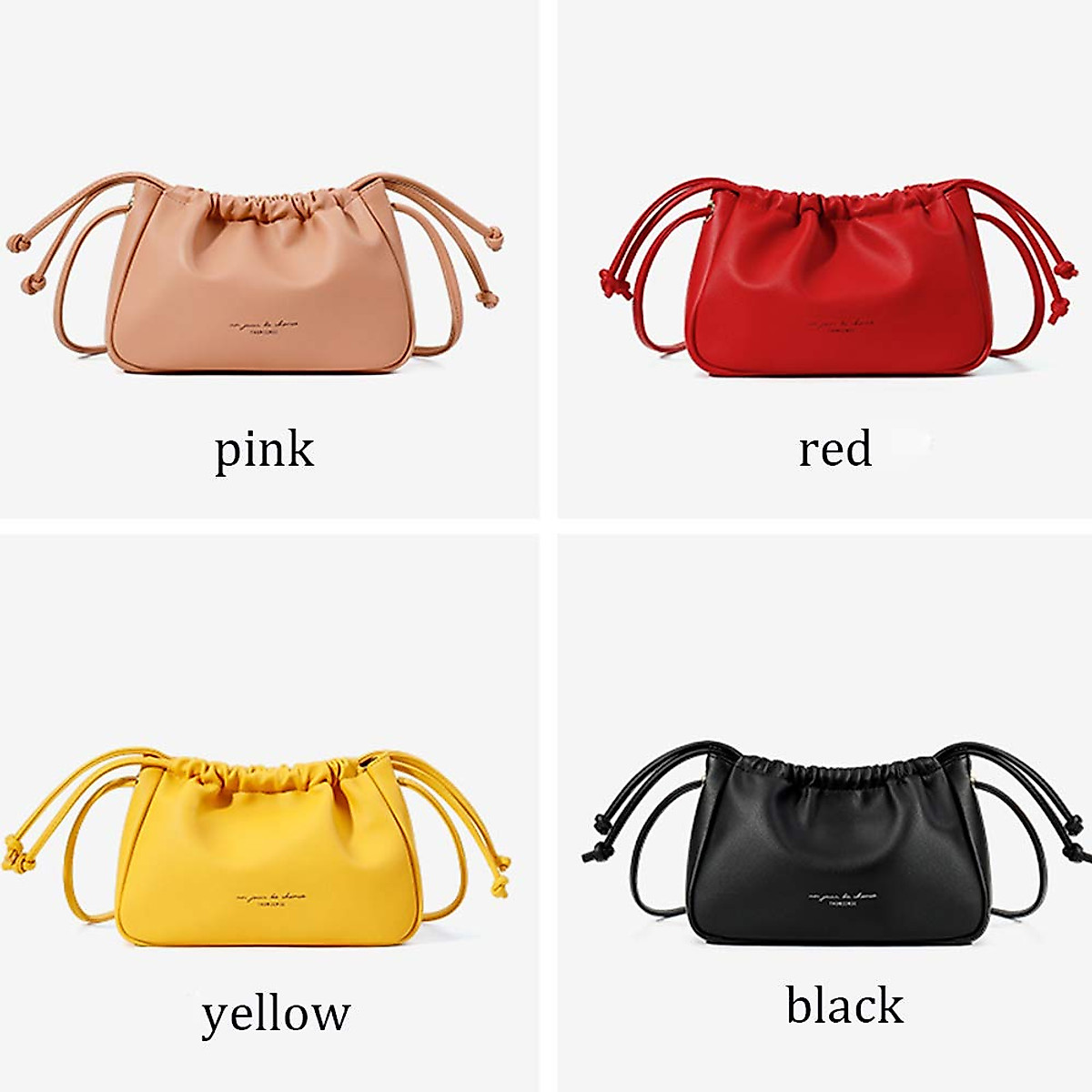YDKW Fashion Shoulder Bag for Women Cloud Crossbody Bag Pu Leather Dumpling Handbags Messenger Bag (red)