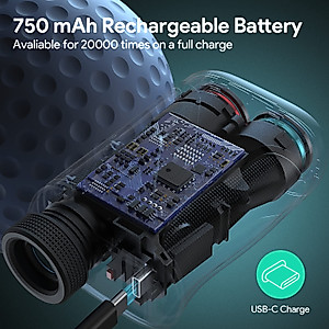 1300 Yard Golf Rangefinder with Slope, USB C Recharging Range Finder Golfing with Magnetic Strip, 6X Magnification, 25mm Viewfinder, Flag Lock and Pulse Vibration Rangefinder for Golfing