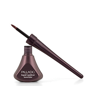 Palladio Liquid Eyeliner, Highly Pigmented and Waterproof Eyeliner, For Intense Eye Definition, Smear-proof Eyeliner Liquid, Includes Easy Grip Wand and Felt Tip Eyeliner Applicator, Lavender