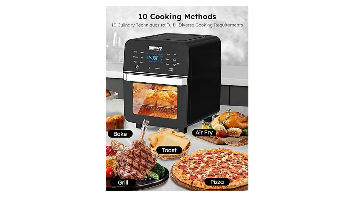 Nuwave Brio Air Fryer Oven - 15.5Qt, Healthy Cooking
