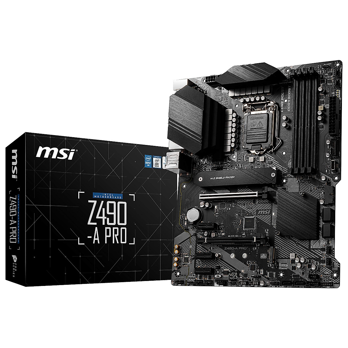 MSI Z490-A PRO ProSeries ATX Motherboard (10th Gen Intel Core, LGA 1200 Socket, DDR4, Dual M.2 Slots, USB 3.2 Gen 2, 2.5G LAN, DP/HDMI)