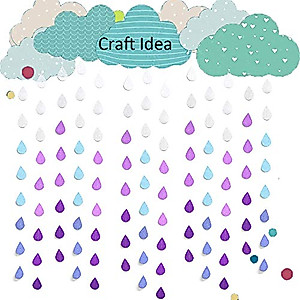 Lauthen.S Raindrop Garland, 38ft Glitter Paper Garland for Baby Shower Birthday Wedding Backdrop Party Hanging Decoration Nursery Home Ornaments Pink