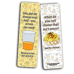 Creanoso Funny Jokes Lunchbox for Kids Bookmarks (10-Sets X 6 Cards) – Daily Inspirational Card Set – Interesting Book Page Clippers – Great Gifts for Adults and Professionals