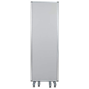 Flash Furniture Raisley Double Sided Mobile Magnetic Whiteboard/Cloth Partition with Lockable Casters, 72"H x 24"W (3 sections included)