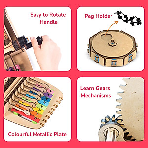 Smartivity Music Machine; Mechanical Action, Science, Engineering STEM and STEAM Building Kit for Kids Ages 8 and Up