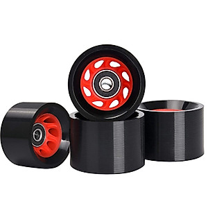 TOBWOLF 8 Pack 58mm x 39mm, 95A, Indoor Quad Roller Skate Wheels for Roller Derby Speed Skating, Artistic, Jam, Rink & Rhythm Skates, PU Wear-Resistant Wheels Double-Row Roller Skates Accessories