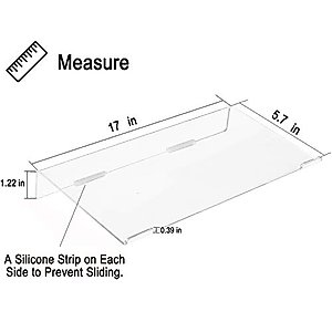 Computer Keyboard Stand, Clear Acrylic PC Keyboard Holder Stand Tilted Computer Keyboard Stand, Keyboard Riser for Ergonomic Easy Typing, Keyboard Stand for Office Desk, Home, School